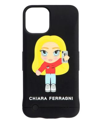 Chiara Ferragni coque diPhone 11 Pro à motif monogrammé - Noir