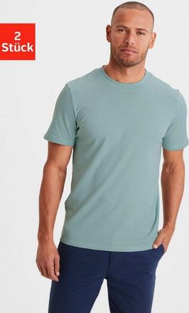 Kangaroos T-Shirt (2er-Pack) Freizeitshirt mit Kurzarm, Rundhals aus reine Baumwolle