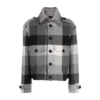 Etro Jacke mit Karomuster und Knopfleiste aus Wollmischung - - Jackets - Herren - Mehrfarbig - M