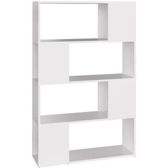 vidaXL Vidaxl - Bibliothèque idéale pour nimporte quelle pièce avec 4 compartiments de style moderne différentes couleurs Couleur : Blanc
