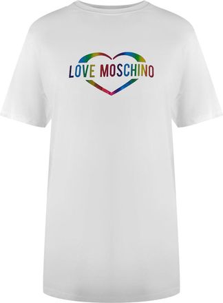 Moschino T-shirt Mit Mehrfarbigem Herzlogo (wei&szlig;)