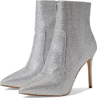 Michael Kors Damen RUE Stiletto Bootie Ankle Boots, Silver, 41 EU