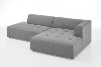 Atlantic Home Collection ATLANTIC home collection Eckgarnitur, XXL-Liegefläche (ca. 63x240cm), skandinavisches Design, frei im Raum stellbar. Bezugsstoff Strukturstoff, Ecke r