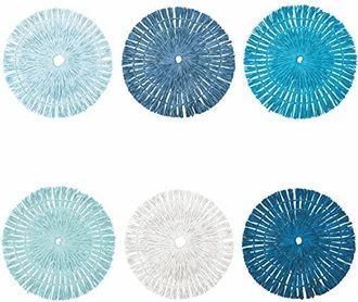 Villa D'Este Home Tivoli Nature Set 6 Tischsets &Oslash; 38 cm aus Papier