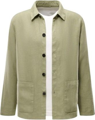 04651/ Homme, Vestes, Vert, Taille: L Linen Jacket