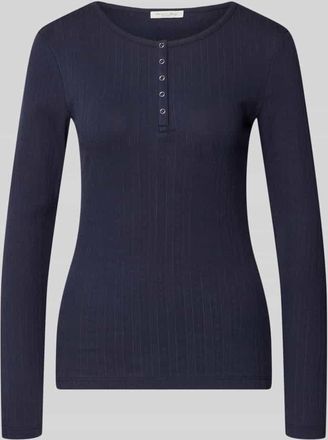 Christian Berg Longsleeve mit Rundhalsausschnitt und Knopfleiste