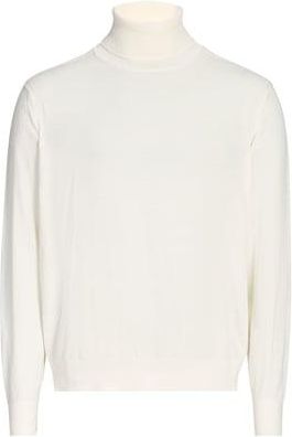 A|X Armani Exchange gerollter Kollegenpullover in gemischter Wolle - Weiß