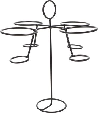 Cabilock Eistütenregal 4-slot-präsentationsständer Dekorativer Kegelhalter Eiscreme-präsentationsständer Stabile Eisenkonstruktion