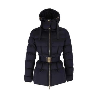 Elisabetta Franchi Gesteppte Jacke mit G&uuml;rtel - - Jackets - Damen - Blau - M