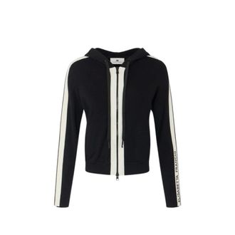 Elisabetta Franchi Pull col rond en maille de viscose - Femme - Sweatshirts et sweats &agrave; capuche - Noir - Taille: 38 FR