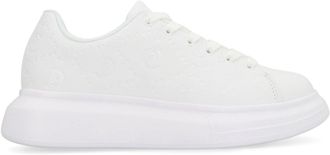 Just Cavalli Womens Leather Low-Top Sneakers White Trainers