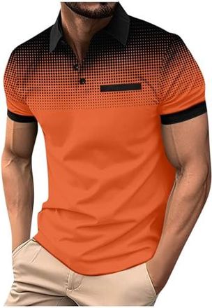 Generic Chemise de golf extensible d&eacute;contract&eacute;e &agrave; manches courtes et col rabattable, l&eacute;g&egrave;re, polyvalente, &eacute;l&eacute;gante, confortable, respirante, pour le travail, 
