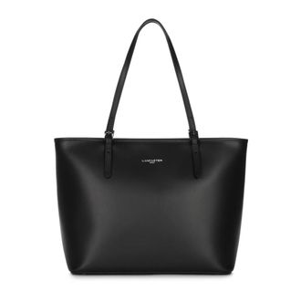 Lancaster Schulter Rei&szlig;verschluss Tote Tasche glatt - - Bags - Damen - Schwarzk - ONE SIZE