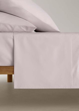 Mango Drap-housse percale de coton 200 fils lit 200 cm rose p&acirc;le - Home - Lit 200 cm - MANGO HOME