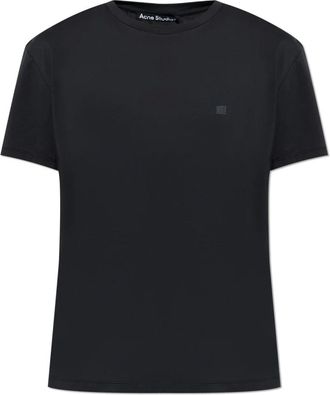 Acne Studios Homme, Tops, Noir, Taille: L Logo T-Shirt