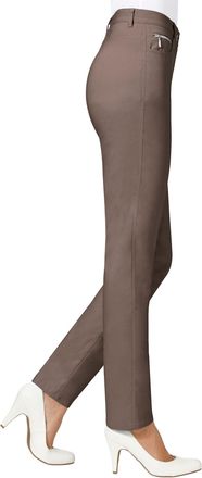 Stehmann Stretch-Hose STEHMANN, Damen, Gr. 19, Kurzgr&ouml;&szlig;en, grau (stein), 72% Viskose, 25% Polyamid, 3% Elasthan, unifarben, lang, Hosen, Topseller