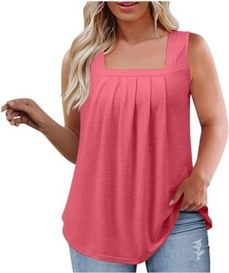 Generic Debardeur Femme Chic et &eacute;l&eacute;gant Chemisier sans Manche D&eacute;bardeur Blanc Crop Top Ete Haut Chic et Elegant Fluide Ample Caraco Vetement Femme Tee Shirt s