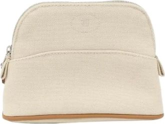 Herm&egrave;s Pre-owned Bolide MiniMini Canvas Pouch - - Pre-owned - Damen - Beige - ONE SIZE