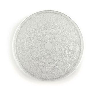 Excelsa Arabesque A Servierplatte, Glas, transparent, 38 x 38 x 1 cm