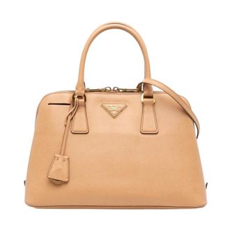 Prada Sac bandouli&egrave;re en cuir Pre-owned - Femme - Pre-owned - Beige - Taille: ONE Size