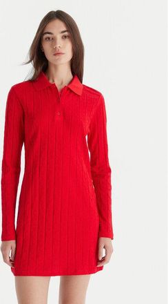 Calvin Klein Jeans Kleid für den Alltag LV047D228G Rot Slim Fit