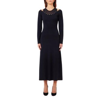 Liu Jo Strass-Strickkleid - - Dresses - Damen - Schwarzk - S