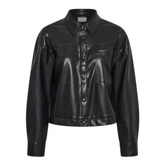 Kaffe Vestes en cuir - Femme - Vestes - Noir - Taille: 40 FR