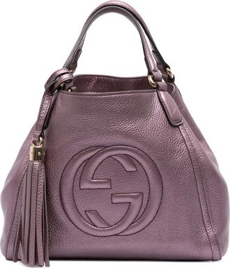 Gucci Hobo Bags - Small Metallic Leather Soho Satchel - Gr. unisize - in Orange - f&uuml;r Damen