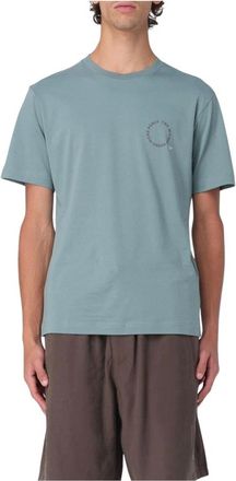 Emporio Armani Homme, Tops, Vert, Taille: L T-shirt basique à manches courtes et coupe décontractée avec motif