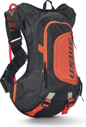 USWE Hydro Hydro Hydration Pack - mit Wasserblase, ein High-End-Rucksack, kein Rebound, f&uuml;r Enduro und Gel&auml;ndemotorr&auml;der (12 l, Schwarz/Orange)