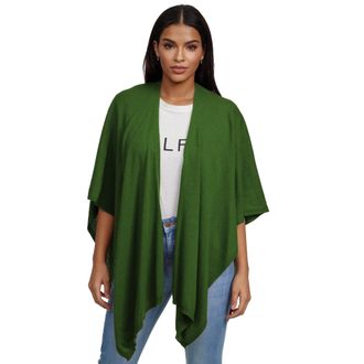 Glamexx24 Damen Poncho Schal Cashmere Feeling Strick Cape Frauen Poncho Cardigan XXL Umh&auml;ngetuch f&uuml;r Fr&uuml;hling und Herbst Made in Italy