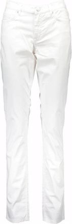 GANT Femme, Pantalons, Blanc, Taille: W30 L34 Pantalon Femme Blanc Slim Fit Logo