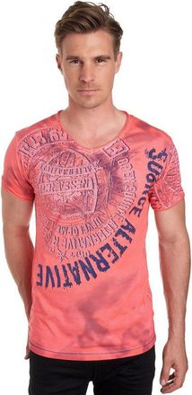Rusty Neal T-Shirt mit Strasssteinen und Frontprint