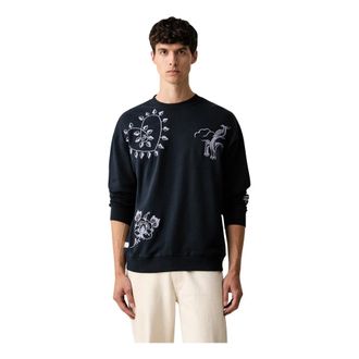 Scotch & Soda Relaxed Embroidered Sweatshirt - - Sweatshirts & Hoodies - Herren - Blau - XL