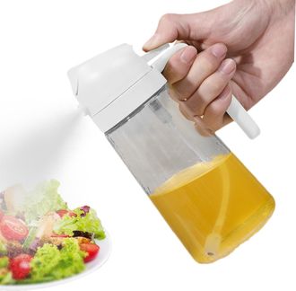 Generic Ölflasche, Ölflasche für Speiseöl - 2-in-1-Küchenölflasche, Sprüher zum Kochen, Ölflasche für Speiseöl 470 ml, Ölbehälter für Salat