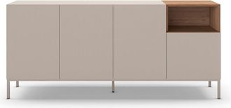 DRAWER Drawer - Buffet 4 portes en bois et métal L180cm - Beige - Quenor