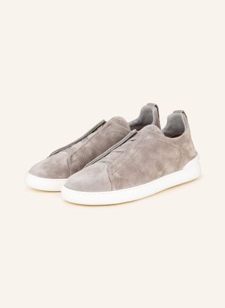 Ermenegildo Zegna Zegna Slip-On-Sneaker Triple Stitch beige