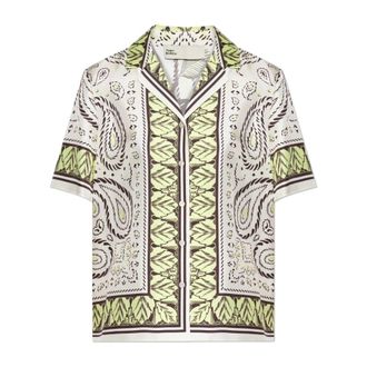 Tory Burch Seidenhemd mit Print - - Blouses & Shirts - Damen - Beige - M