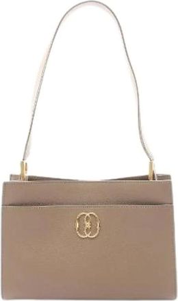 Bally Sac &agrave; bandouli&egrave;re en cuir Trapeze Soft Pre-owned - Femme - Pre-owned - Beige - Taille: ONE Size