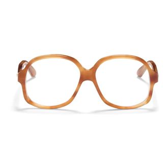 Valentino Retro-Chic Oversize Runde Brille - - Accessories - Damen - Braun - ONE SIZE