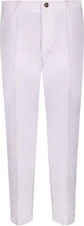 Dell'Oglio Homme, Pantalons, Blanc, Taille: M Pantalon Slim-fit
