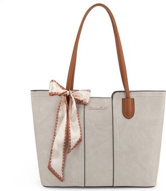 Montana West Tragetaschen für Damen, mittelgroß, Griff oben, Geldbörsen, Elfenbeinfarben/Beige, Large