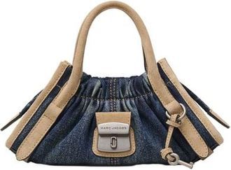Marc Jacobs Sac The Denim Suede Cristina Small Satchel en coton