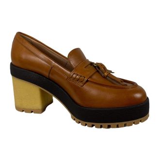 Hogan Gr&uuml;ne Loafer Schuhe mit Gummiabsatz - - Shoes - Damen - Braun - 38 EU