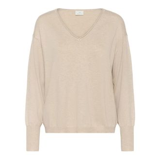 Kaffe V-Ausschnitt Strickware - - Knitwear - Damen - Beige - XL