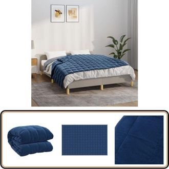 vidaXL Gewichtsdecke Blau 137x200 cm 10 kg Stoff - Gewichtsdecke - Schlafdecke - Decke Blau - Schwere Decke - Entspannende Decke
