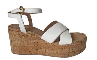 Gianvito Rossi White Cork Platform Wedges Size 39.5
