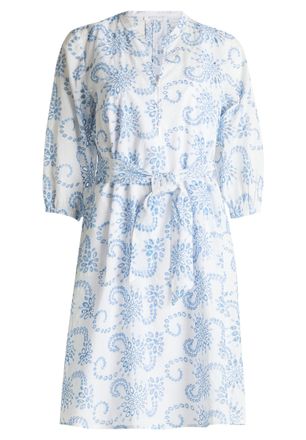 Betty & Co Damen 1035/3340 Kleid, Wei&szlig;/Blau, 36
