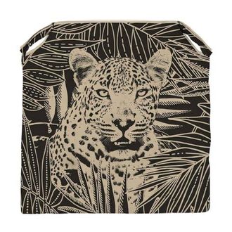 Soleil d'Ocre Soleil dOcre Safari Über von Chaise, Baumwolle, Anthrazit, 40 x 40 cm