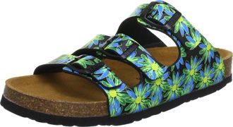 Dr. Brinkmann Damen 700642 Pantoletten, Schwarz (schwarz/grün/blau 1)